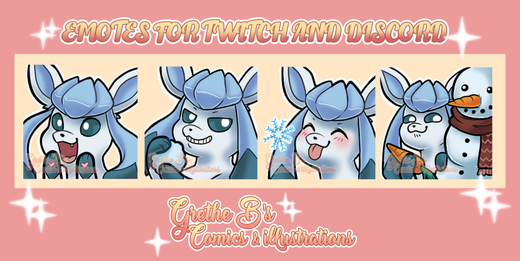 Emote pack - Glaceon (4 Emotes)